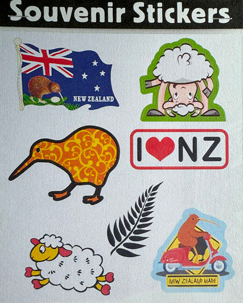 Kiwi Set of 7 Souvenir NZ Stickers – ShopNZ